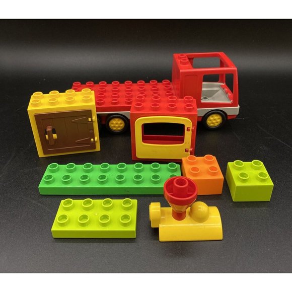 Lego | Toys | Lego Duplo Vehicle Truck Red Grey Fire Brigade Set 269 Misc Blocks Lot 8 | Poshmark
